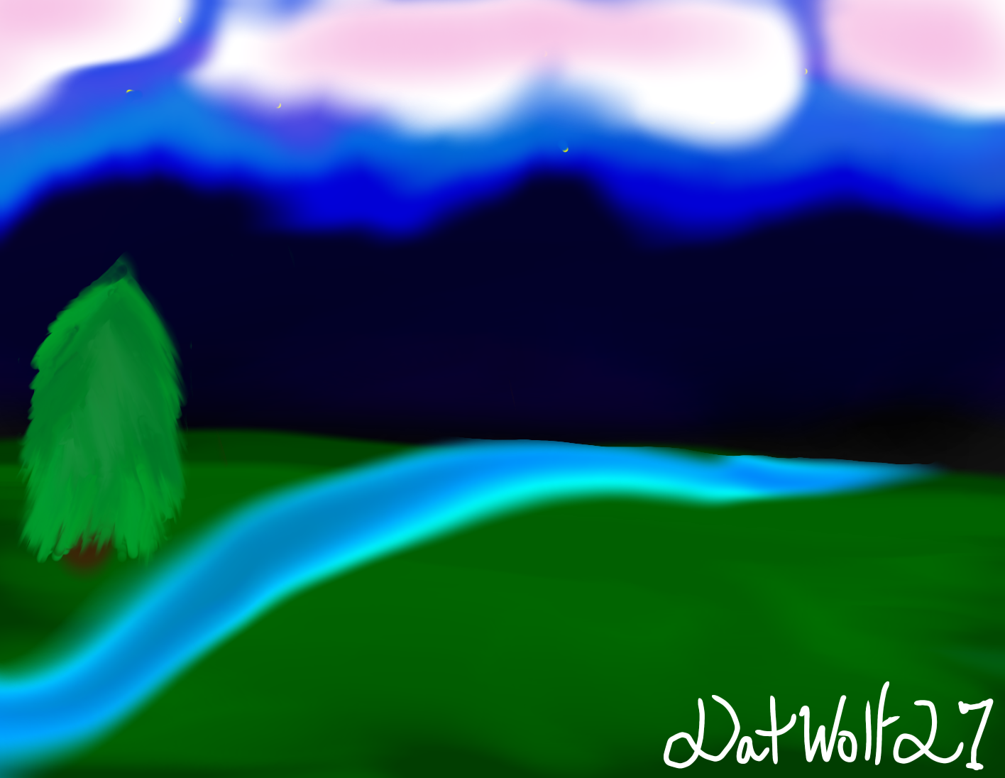 Blurry windy river - ibisPaint