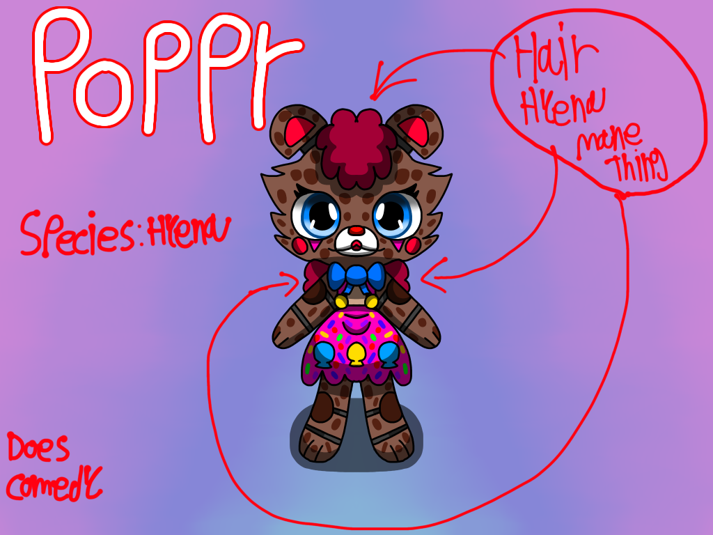 Poppy, Hyena, Fnaf, Comedian, clown ting - ibisPaint