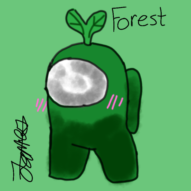 Dark Green Forest [AmongUs] - ibisPaint