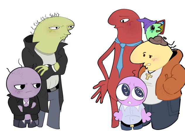 Smiling friends vs frowning friends - ibisPaint