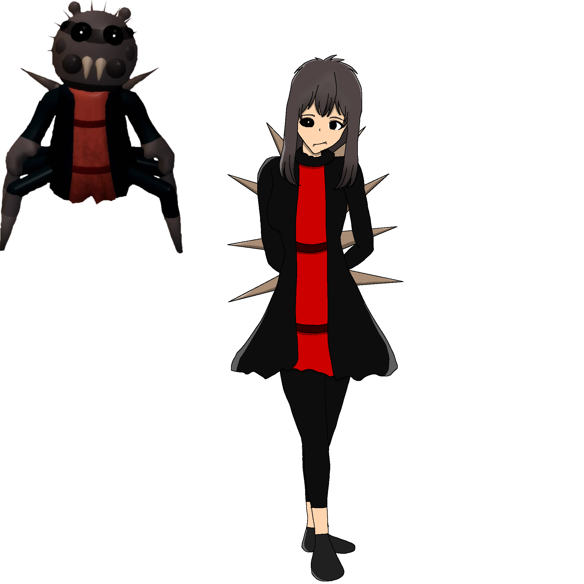 spidella(piggy) as a human! - ibisPaint