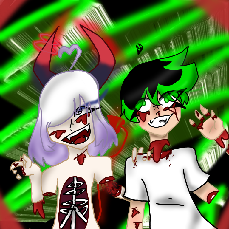 Art for kokichi young!! GORE WARNING - ibisPaint