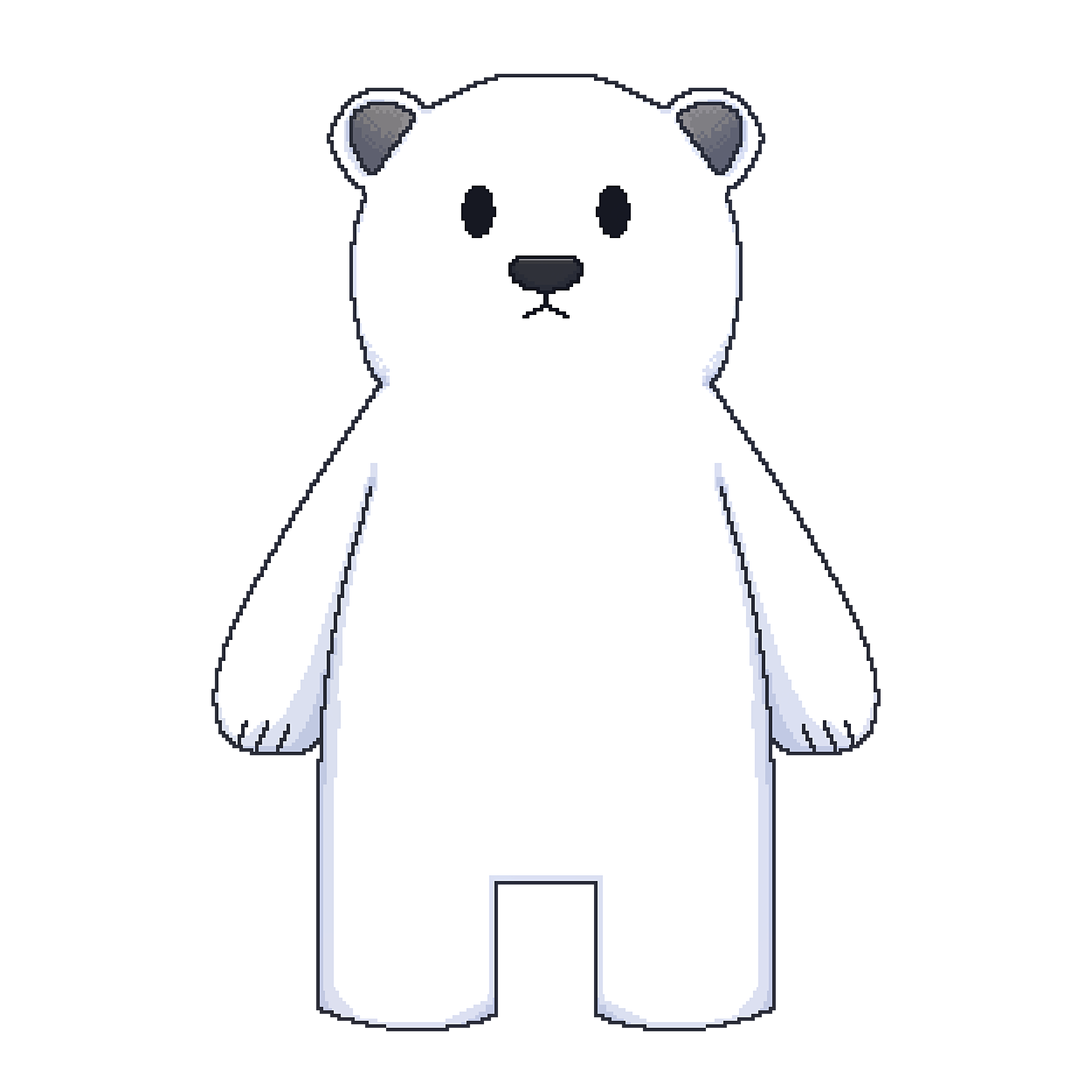 Polar bear 01 (pixel) - ibisPaint