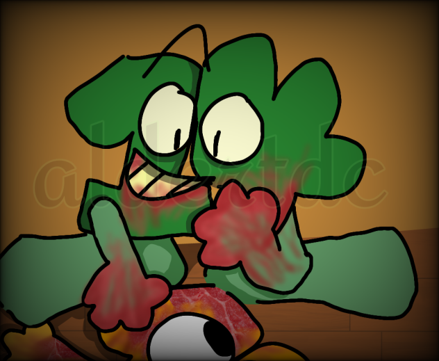 fourteen eats ten's skin. ruh roh - ibisPaint