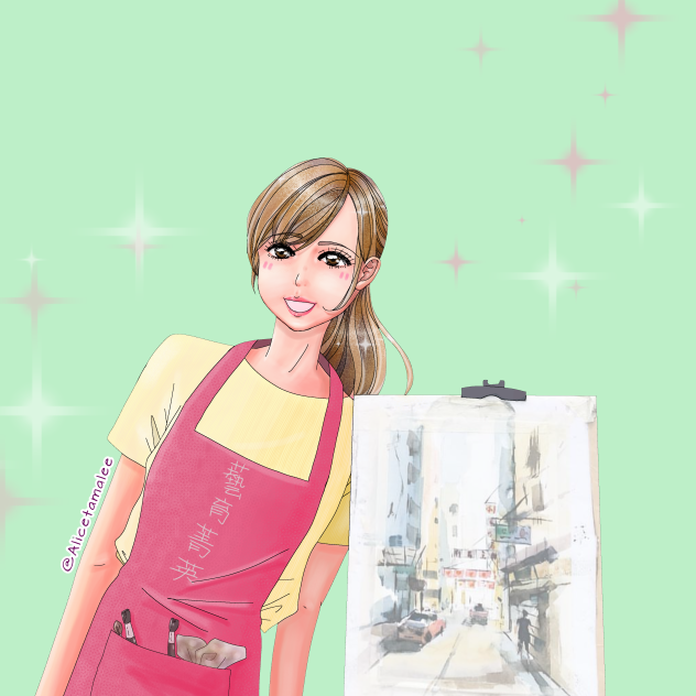 Elaine Chiu portrait digital process - ibisPaint