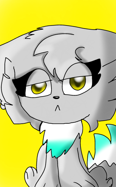 (Me)Cyan transformed in Cat - ibisPaint