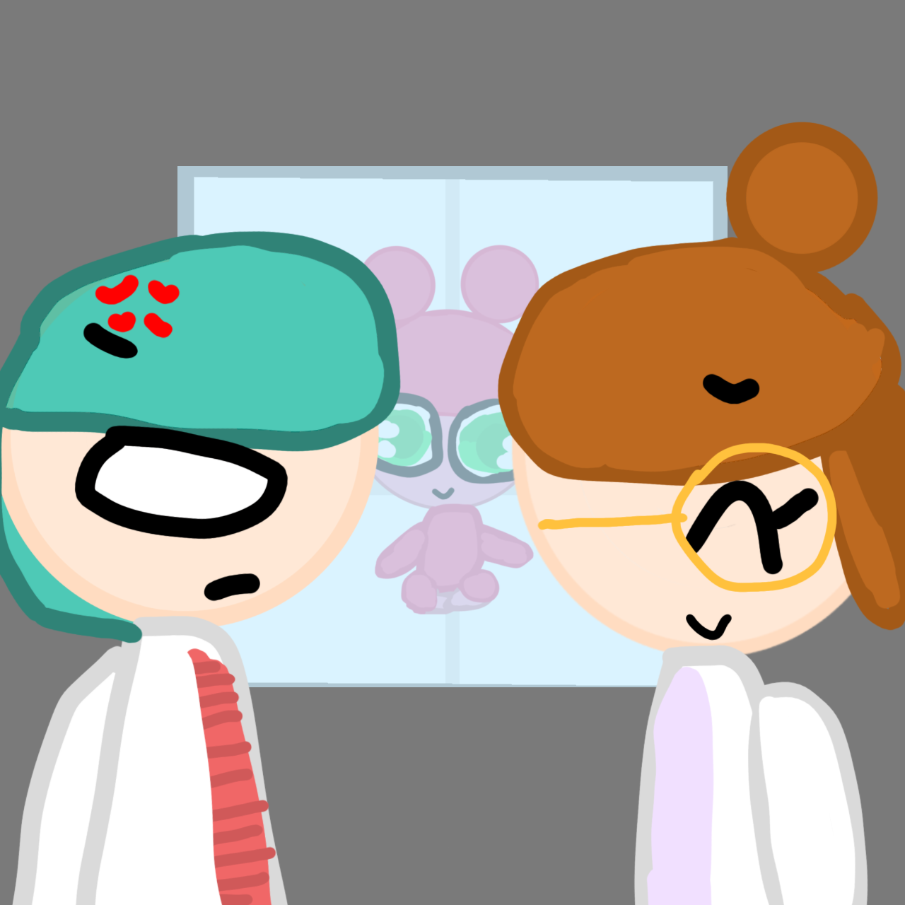 Standing here while the scientists.. - ibisPaint