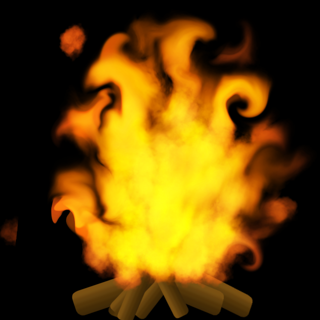 Fire burning - ibisPaint