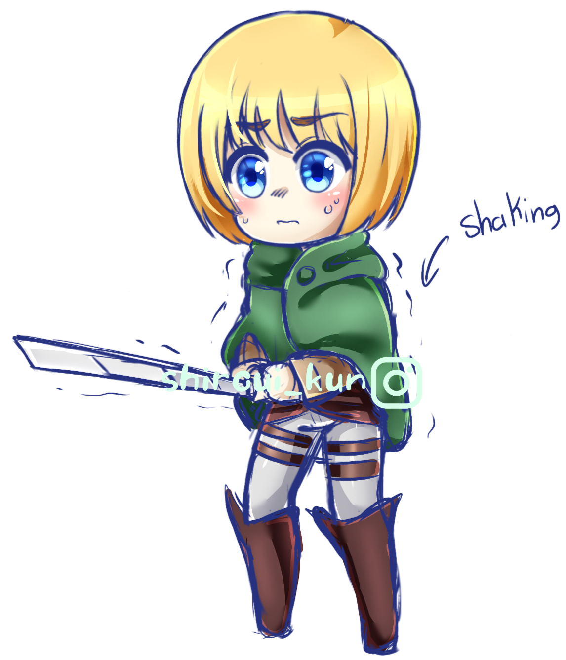 Scared Armin 進撃の巨人 アルミン - ibisPaint
