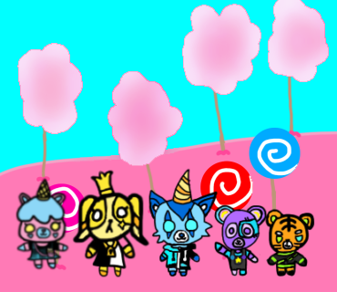 KREW TEDDIES IN CANDYLAND - ibisPaint
