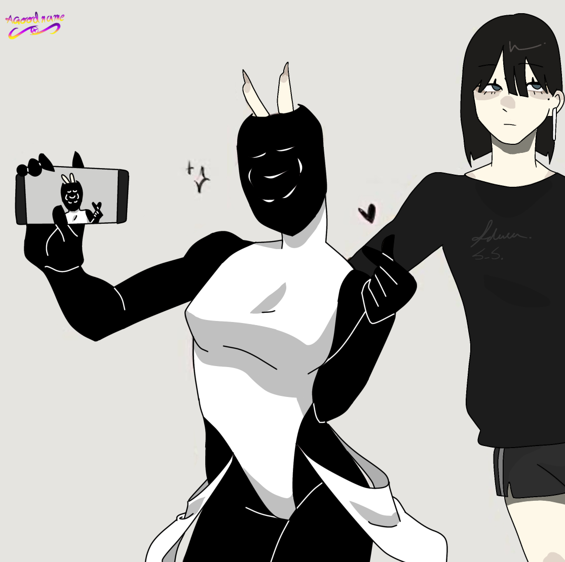 Gallery taking a selfie collab - ibisPaint