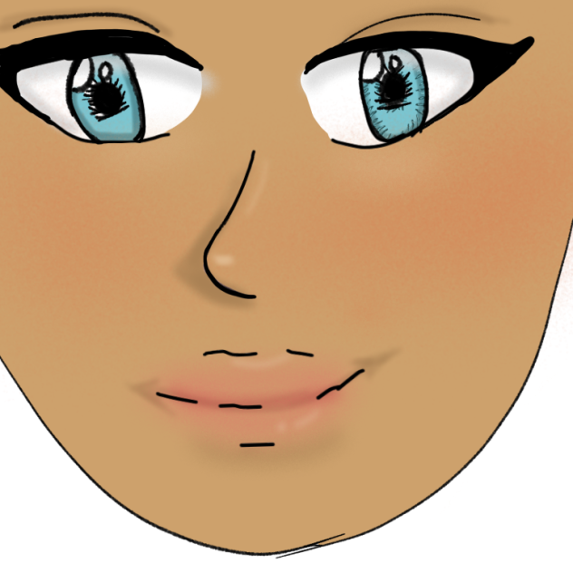 First time drawing a face without trace - ibisPaint