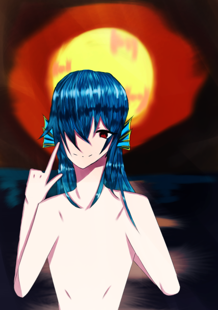 under the calm moonlight - ibisPaint