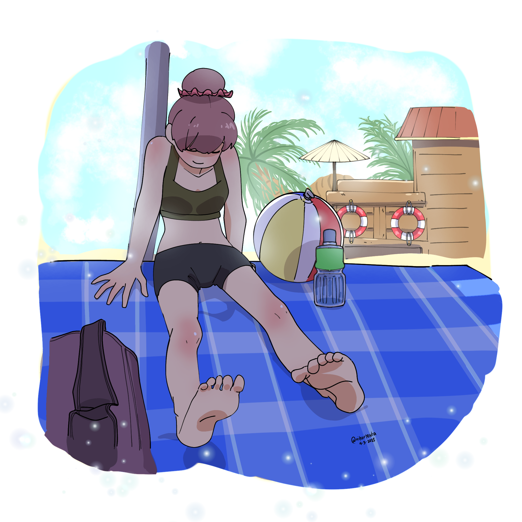 Beach Bums(April Day 3) - ibisPaint