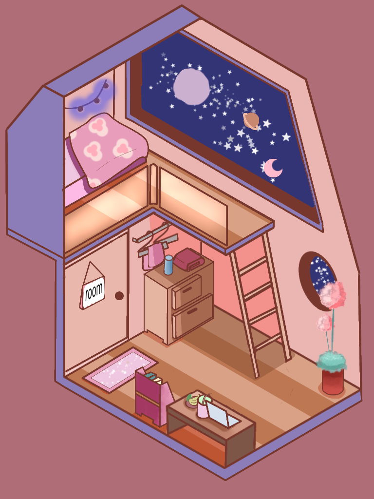 isometric room - ibisPaint