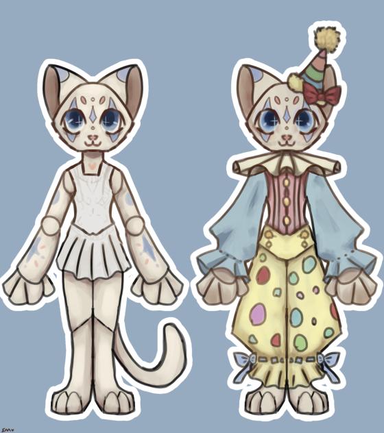 Clown cat doll I wanna make - ibisPaint