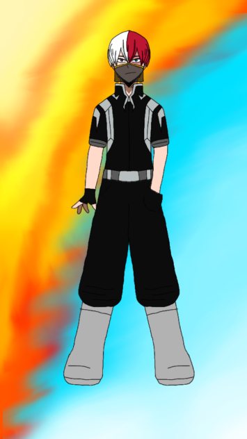 Shoto Todoroki with Black Outfit - ibisPaint