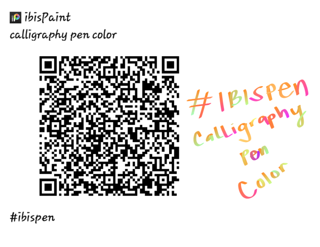 calligraphy pen color - ibisPaint