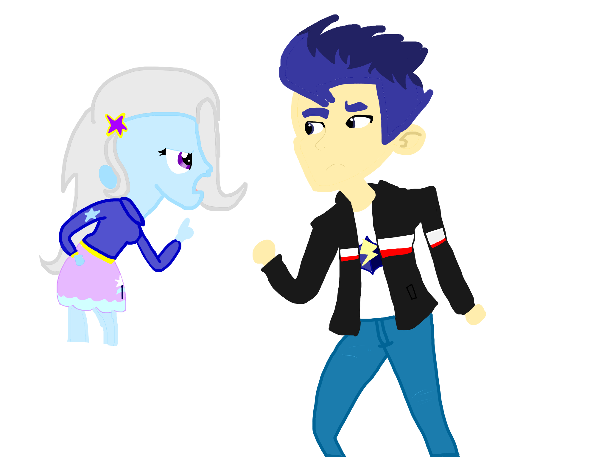 Rainbow Rocks Trixie and flash sentry - ibisPaint