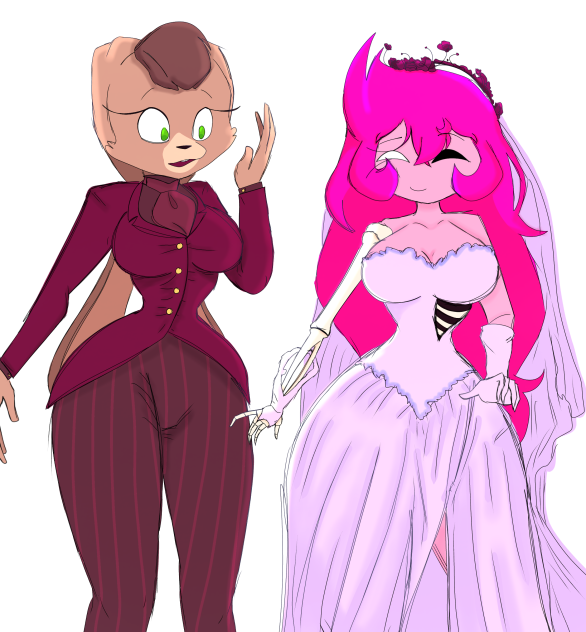 Bonnet and star getting married - ibisPaint