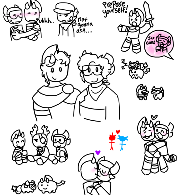 Swoket phighting silly drawings - ibisPaint