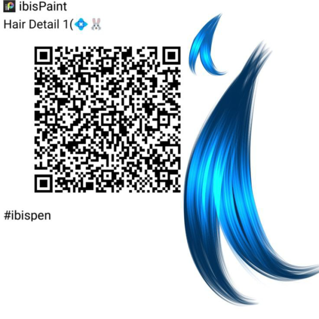 QR code hair edit - ibisPaint