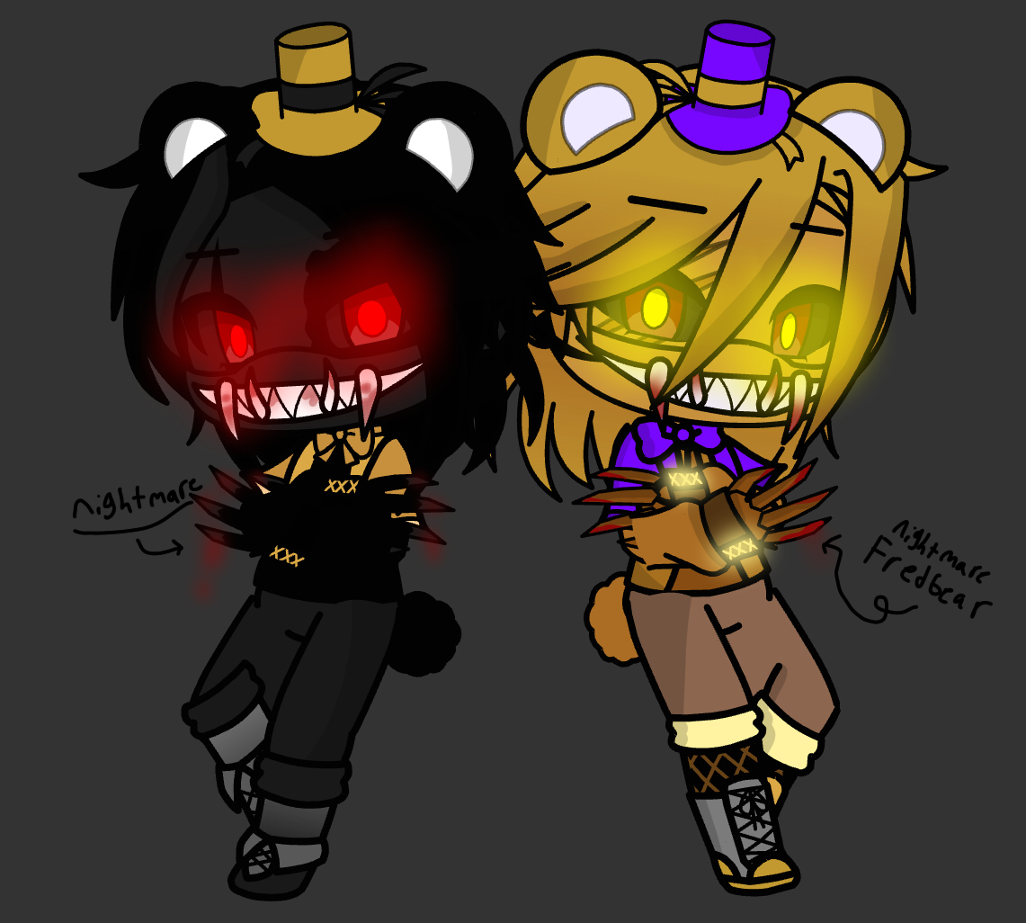 Nightmare and nightmare fredbear UuU - ibisPaint