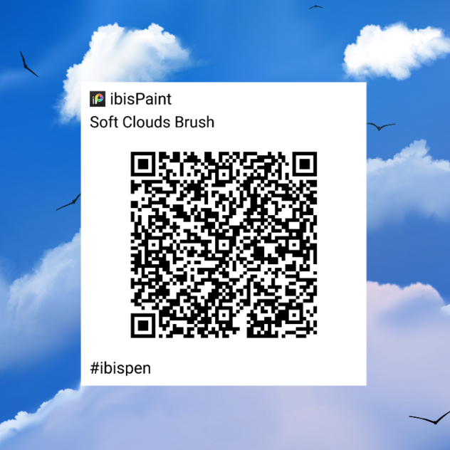 Clouds QR code - ibisPaint
