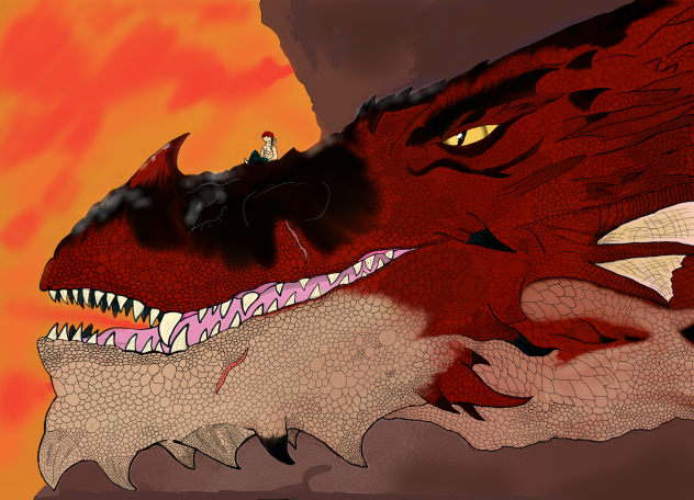 Drogon's dad Ignite Fire Dragon king - ibisPaint