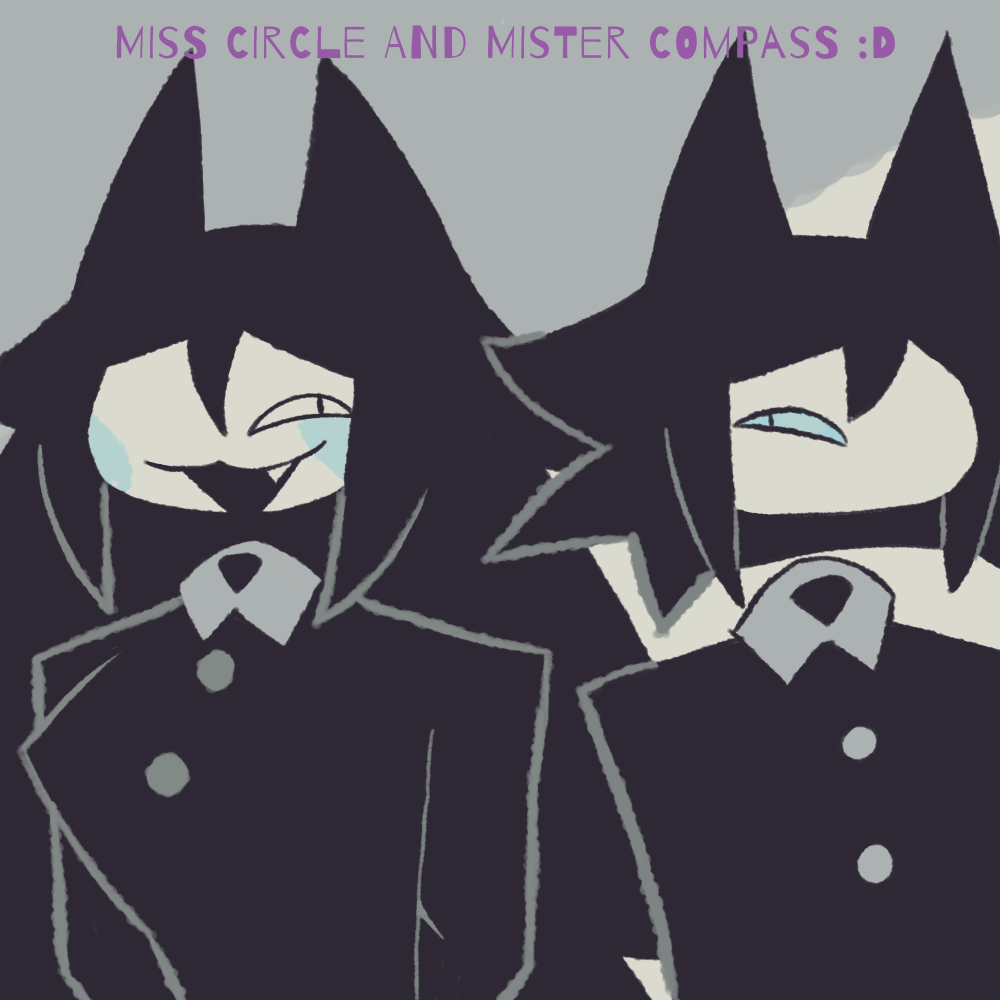 miss circle and mister compass - ibisPaint
