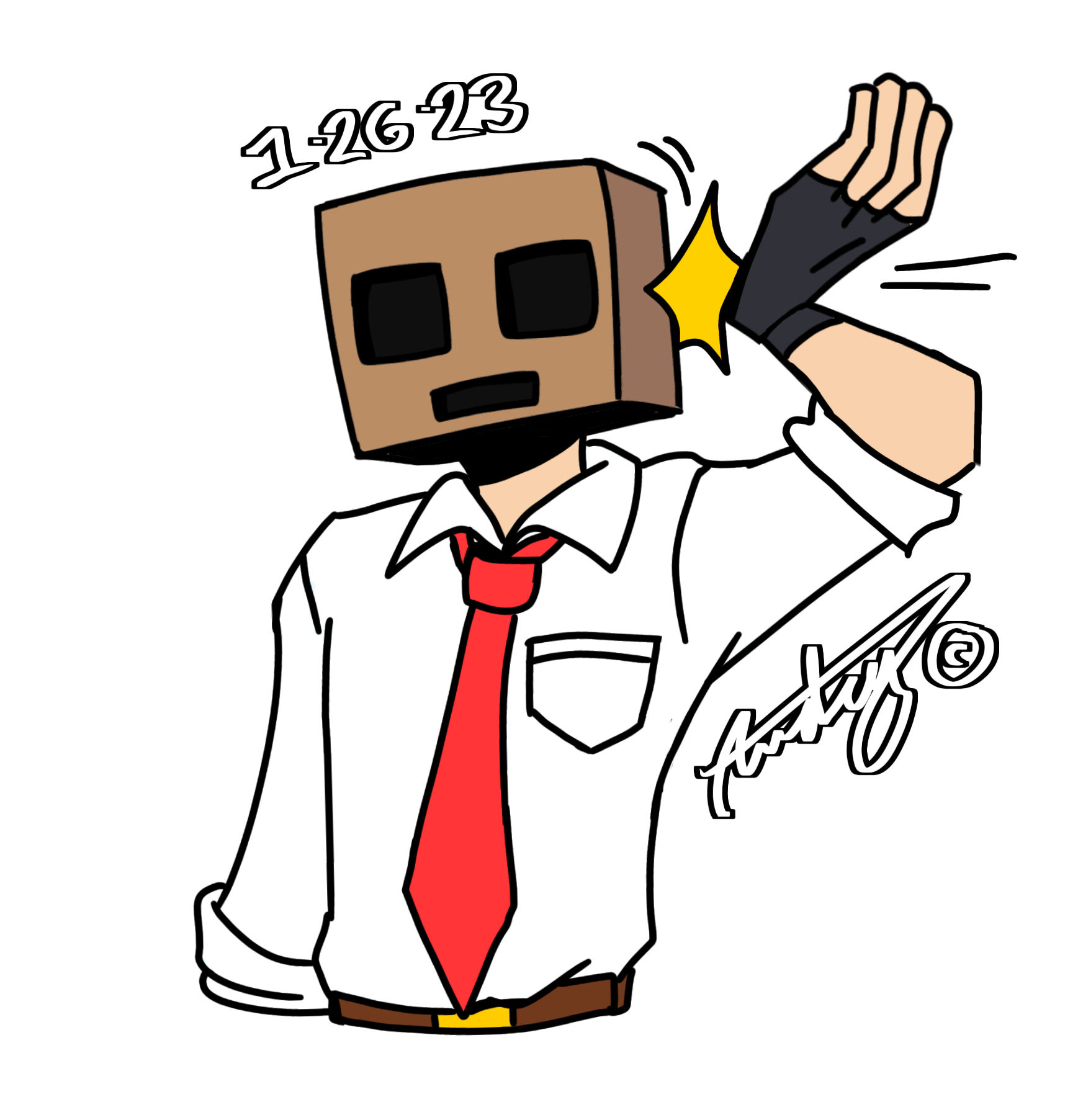 the Box Man again - ibisPaint