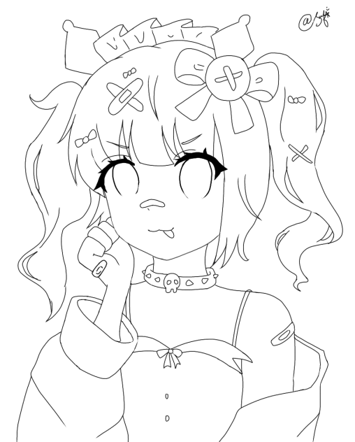 kuromi-chan (lineart) - ibisPaint