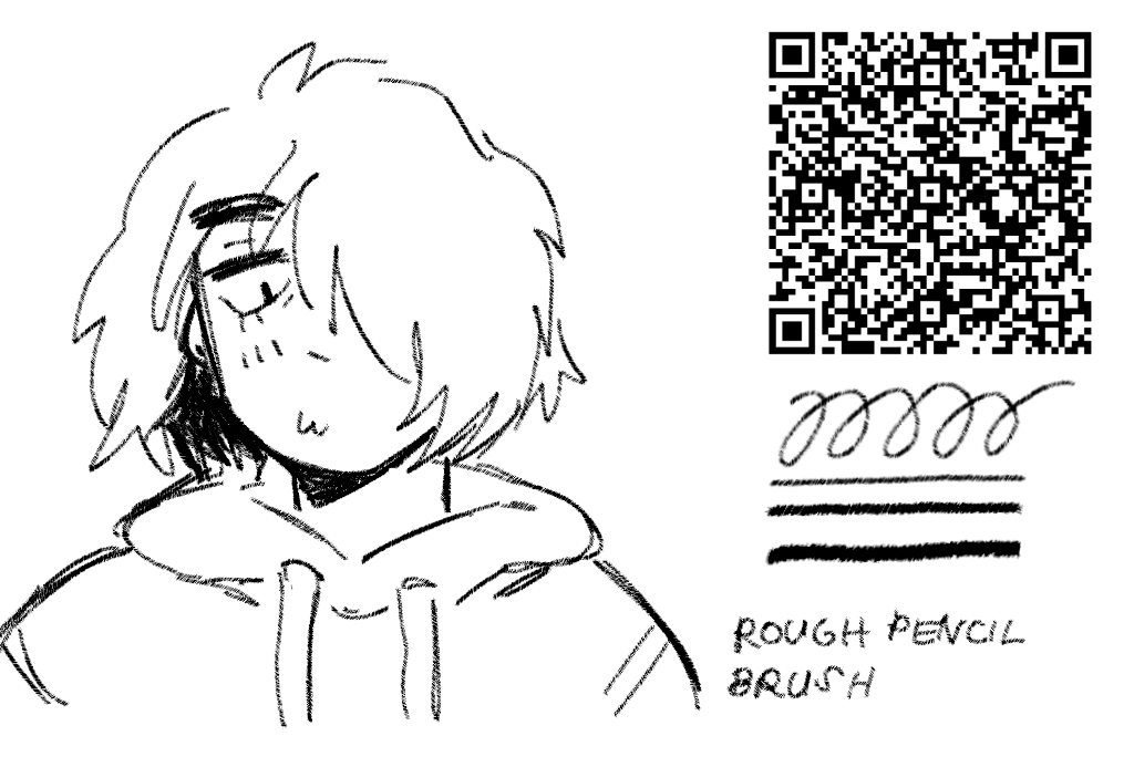 rough pencil brush - ibisPaint