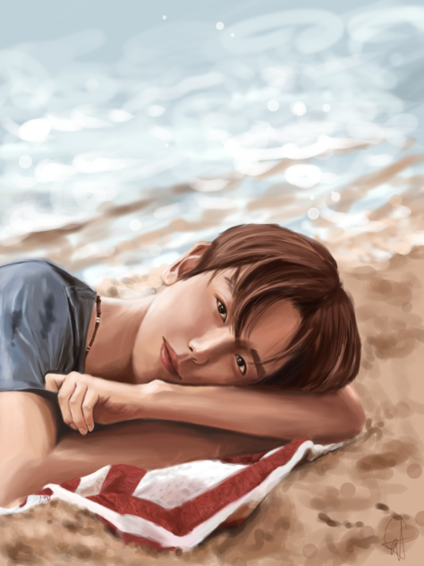 Baekhyun at the beach - ibisPaint