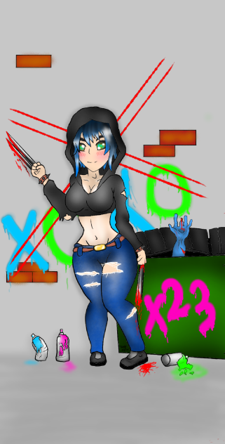 Danger and a deserted alley - ibisPaint