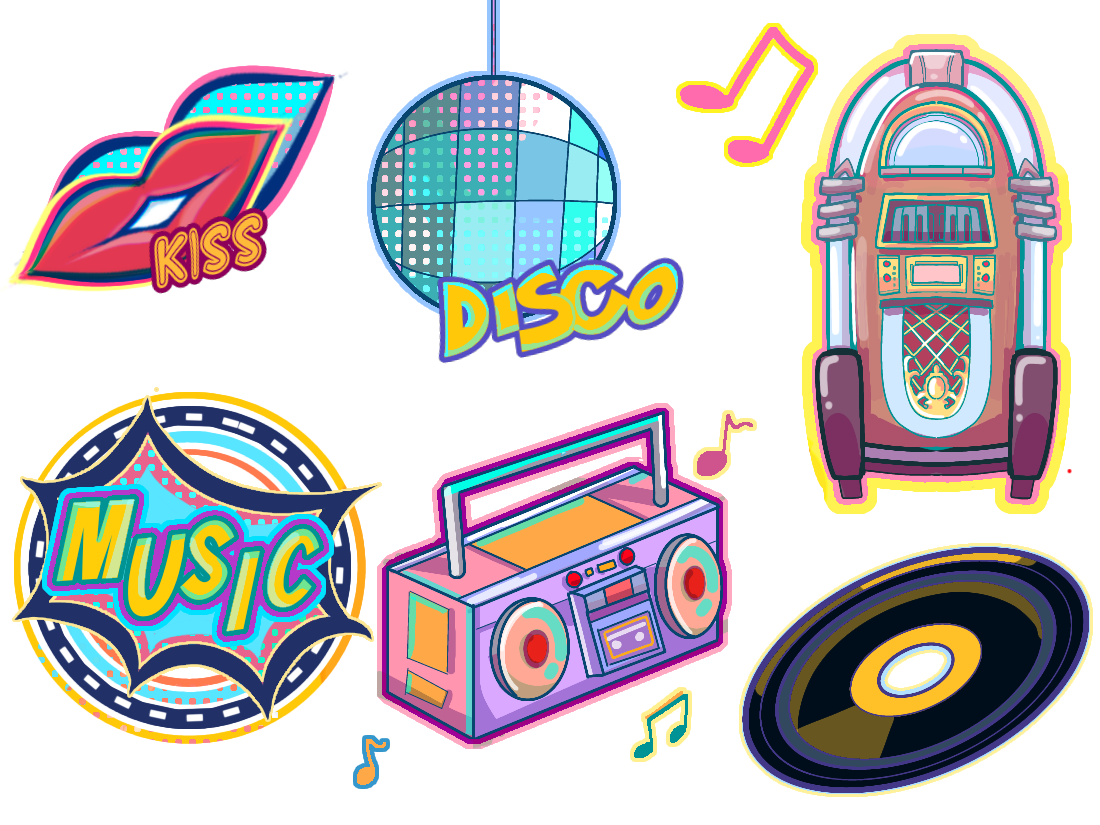 Retro Pop Stickers 2 - ibisPaint