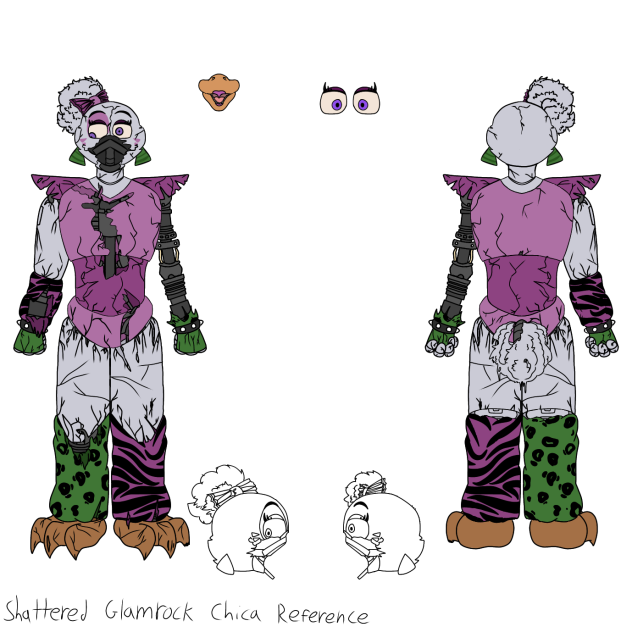 Shattered GlamRock Chica Reference - ibisPaint