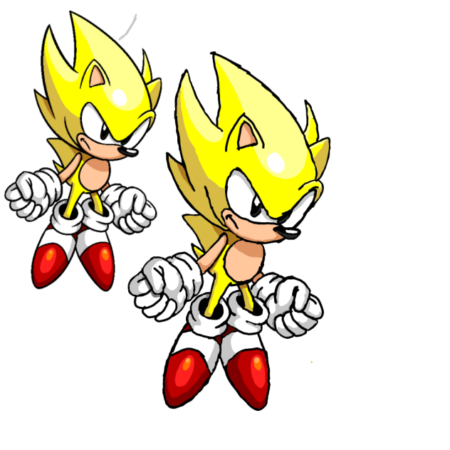 super sonic original vs traced - ibisPaint
