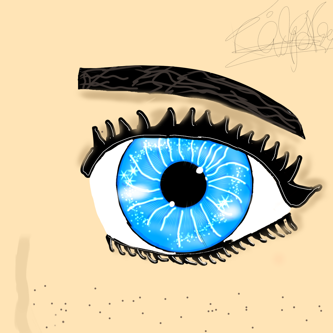 Ojo azul claro - ibisPaint