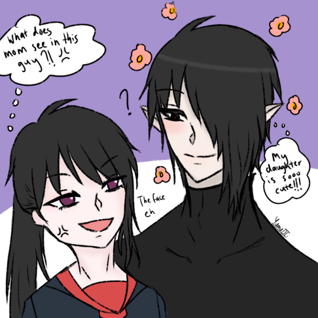 Father and daughter - ibisPaint