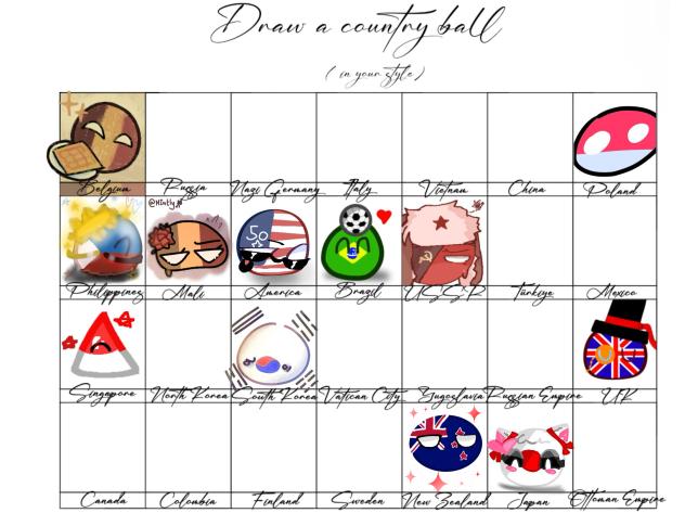 Country ball collab - ibisPaint