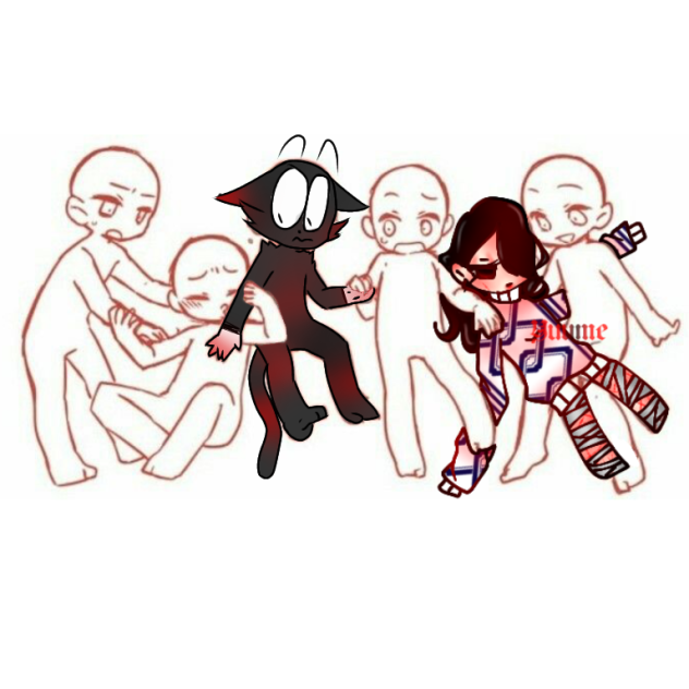 train collab with cartoon cat - ibisPaint