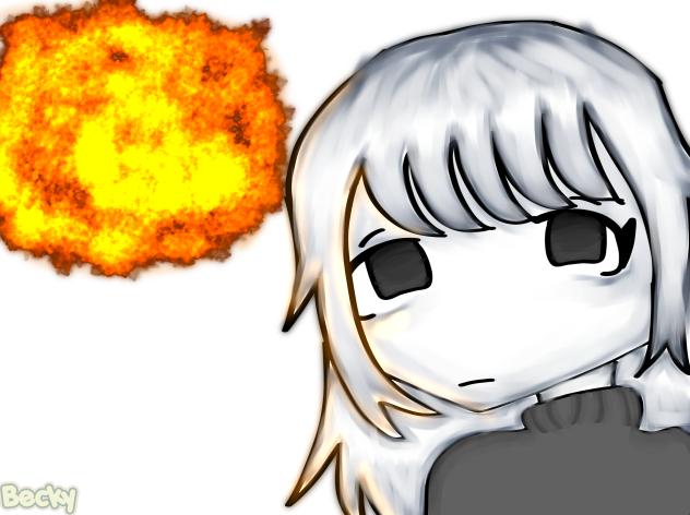 Riri from fire or explosion brush redraw - ibisPaint