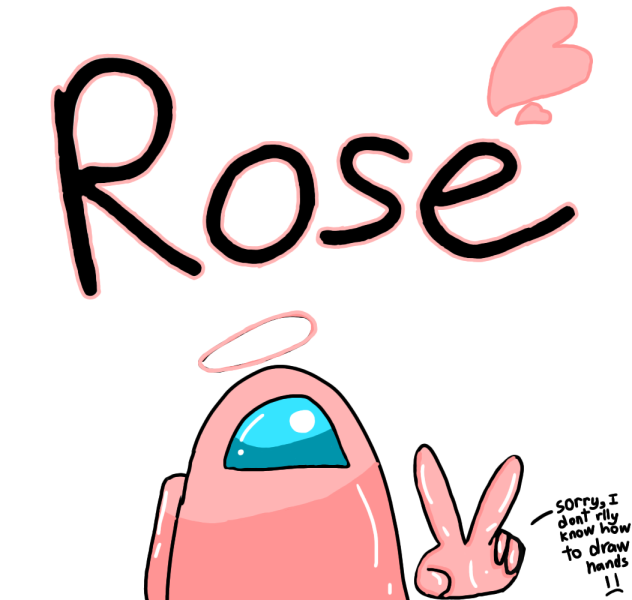 Among us character drawing (rose colour) - ibisPaint