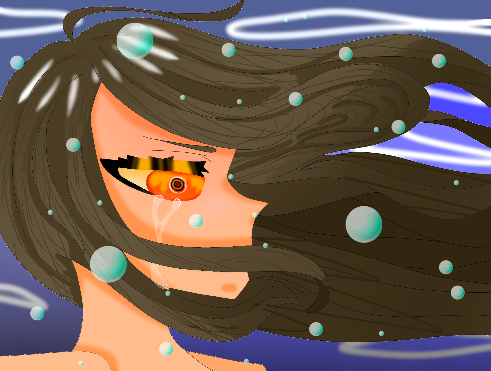 girl crying - ibisPaint