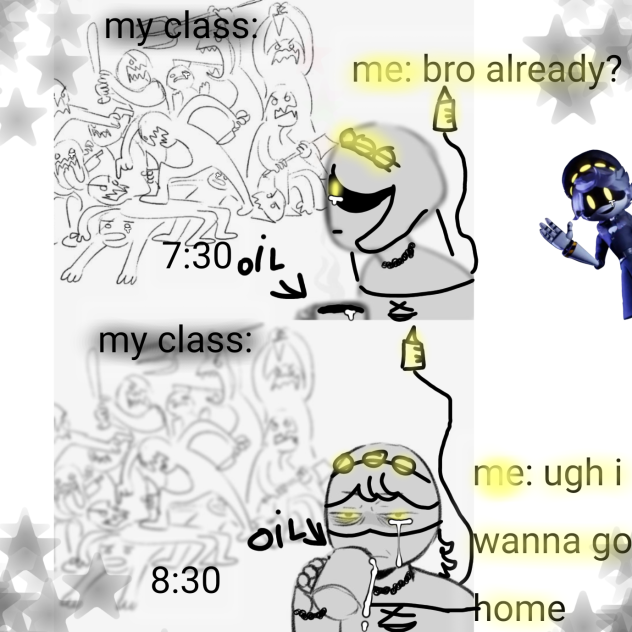 my class for no reason in the morning 😭 - ibisPaint