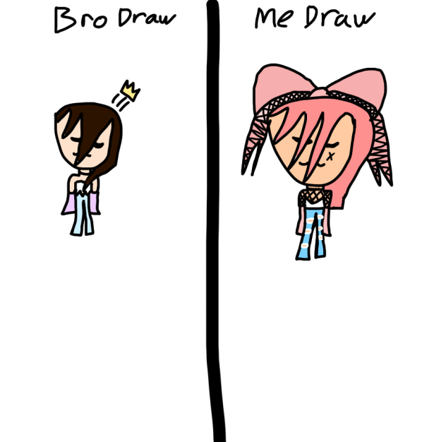 Bro draw and me draw - ibisPaint