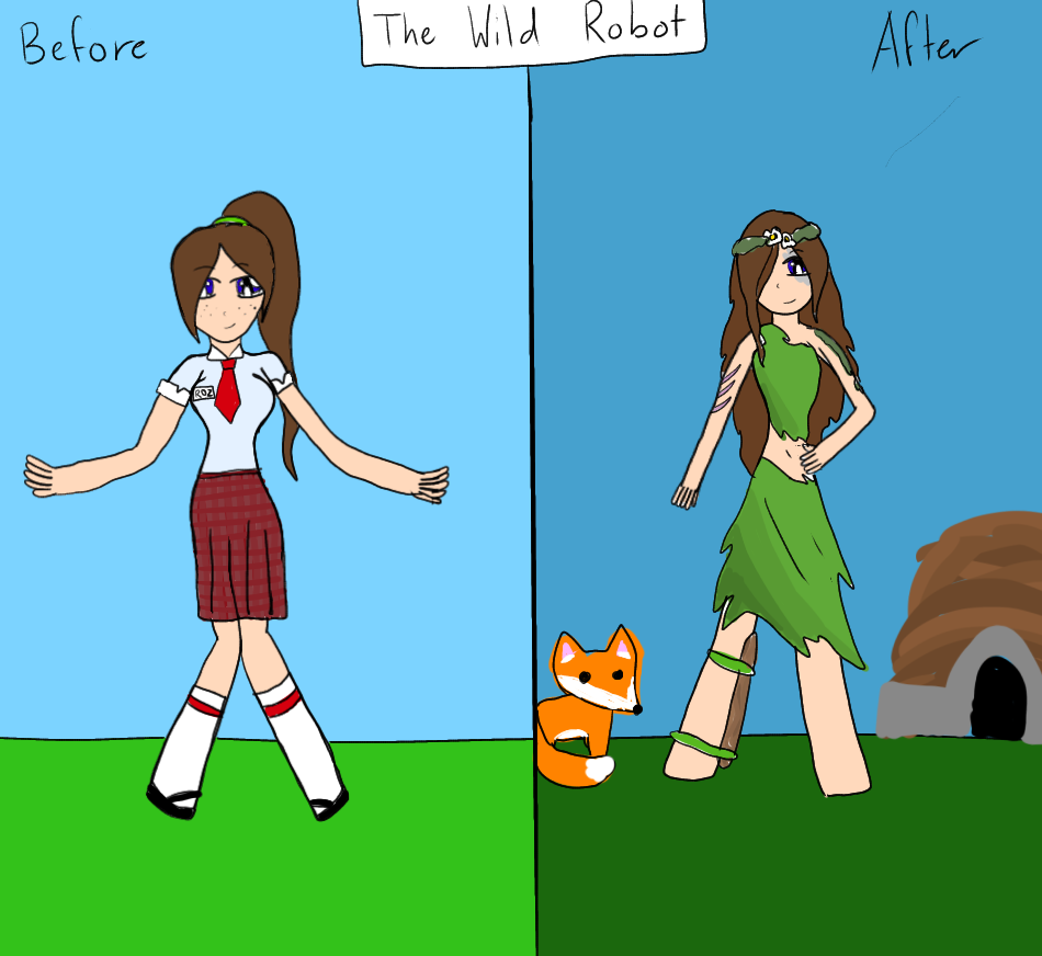 The Wild Robot - Before and After - ibisPaint