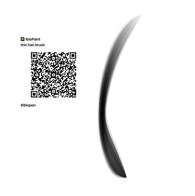 Thin hair brush - ibisPaint