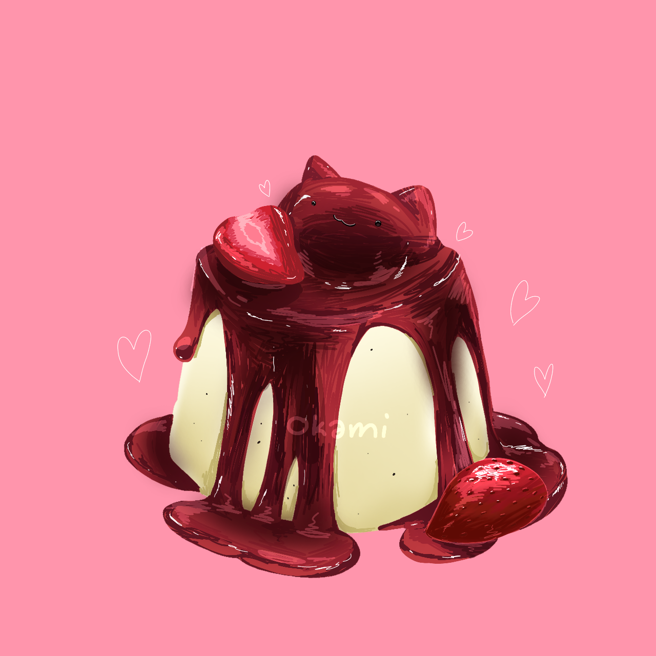 Strawberry dessert 🍓 repost - ibisPaint